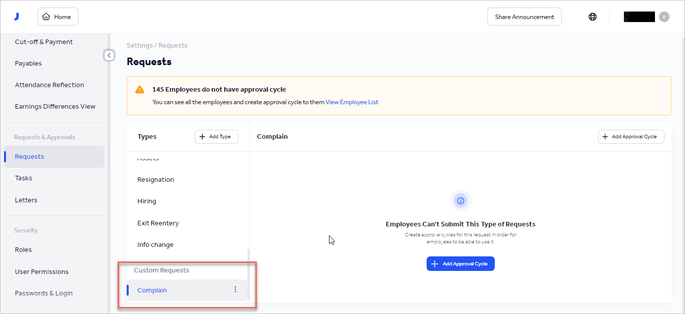 Custom Request – Knowledge base