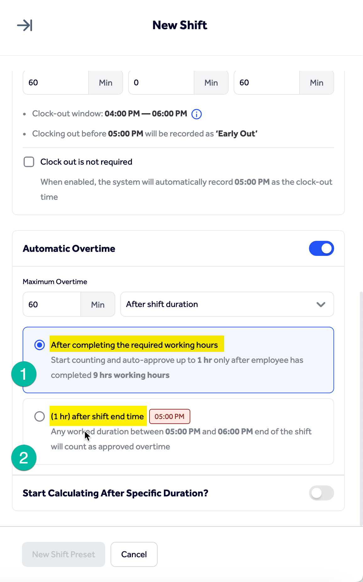 Automatic Overtime – Knowledge base