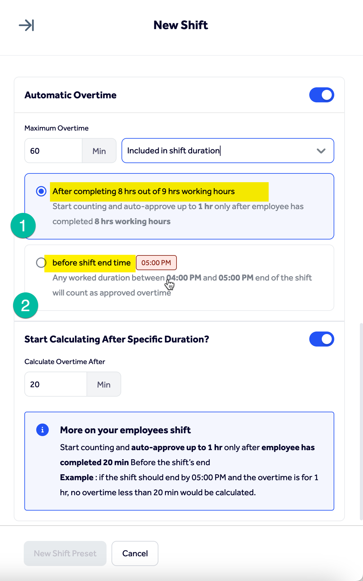 Automatic Overtime – Knowledge base