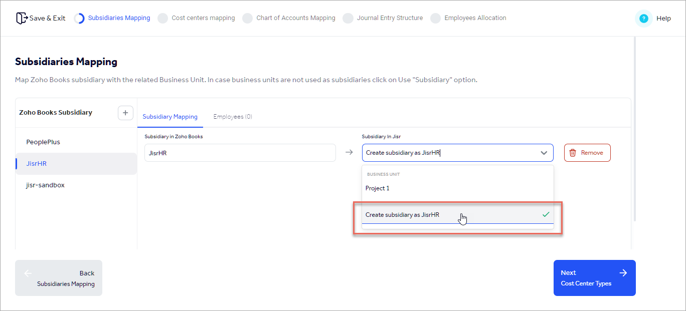 Zoho Books Subsidiaries Setup & Mapping – Knowledge base