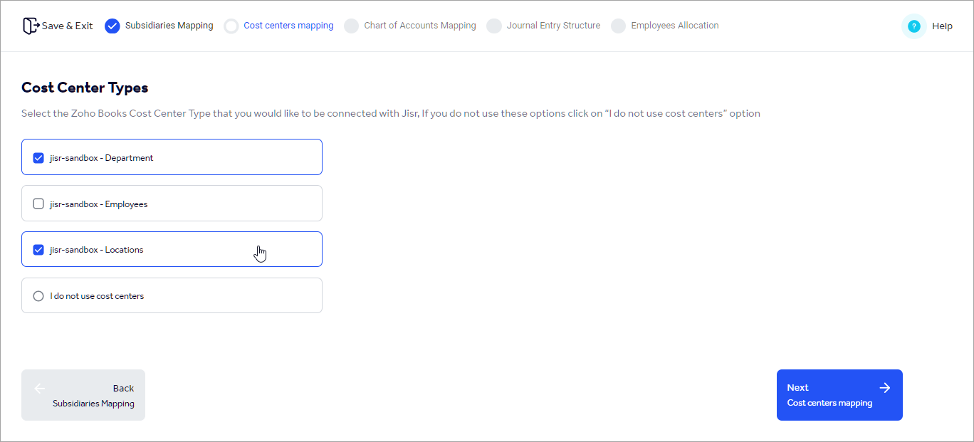 Zoho Cost centers ( Reporting Tags ) setup & Mapping on JisrHR – Knowledge base