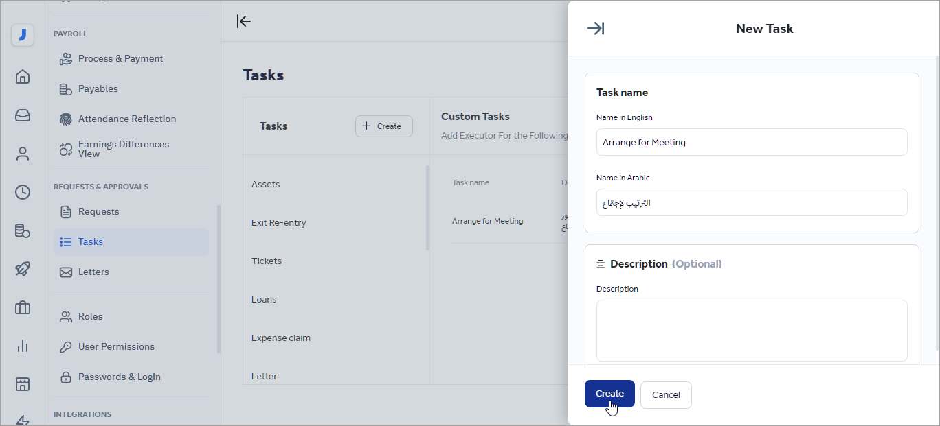 Custom Tasks – Knowledge base