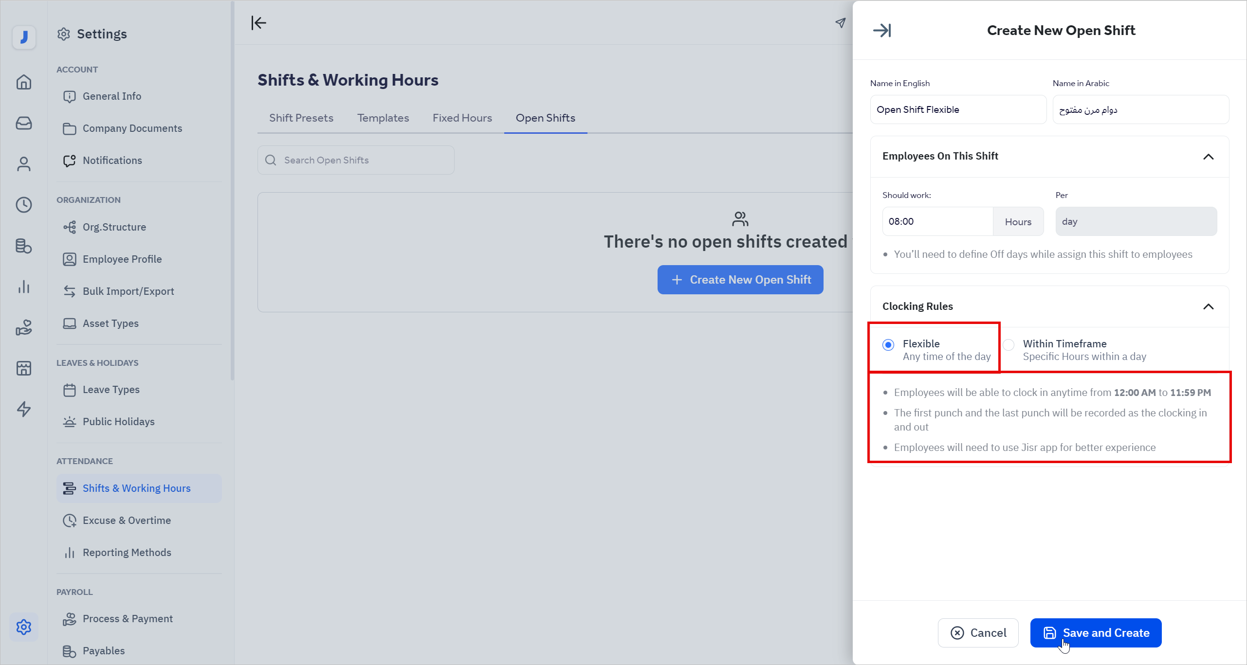 Open Shifts – Knowledge base