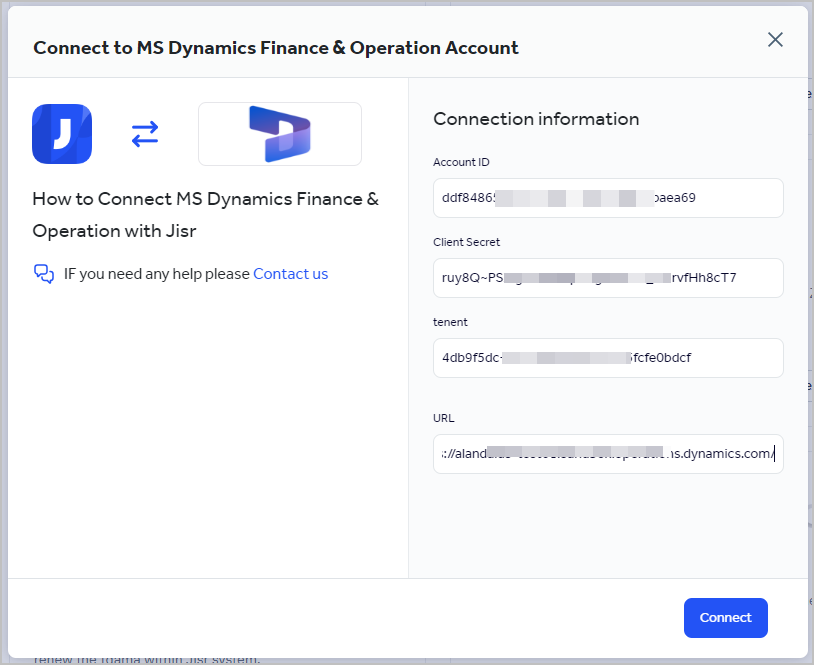 Setting up a connection with Microsoft Dynamics Finance & Operation on Jisr HR – Knowledge base