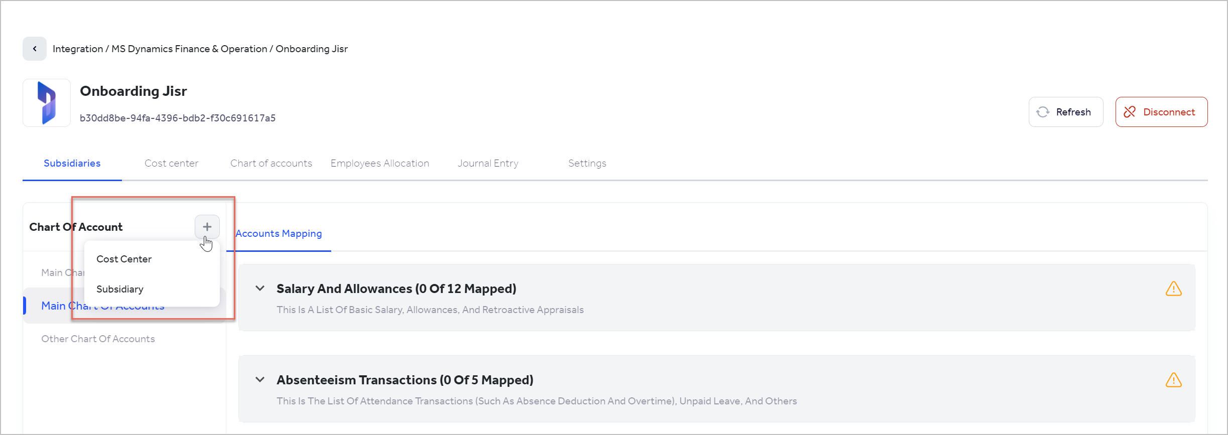 MS Dynamics Finance & Operation Chart of Accounts Mapping with Jisr ...