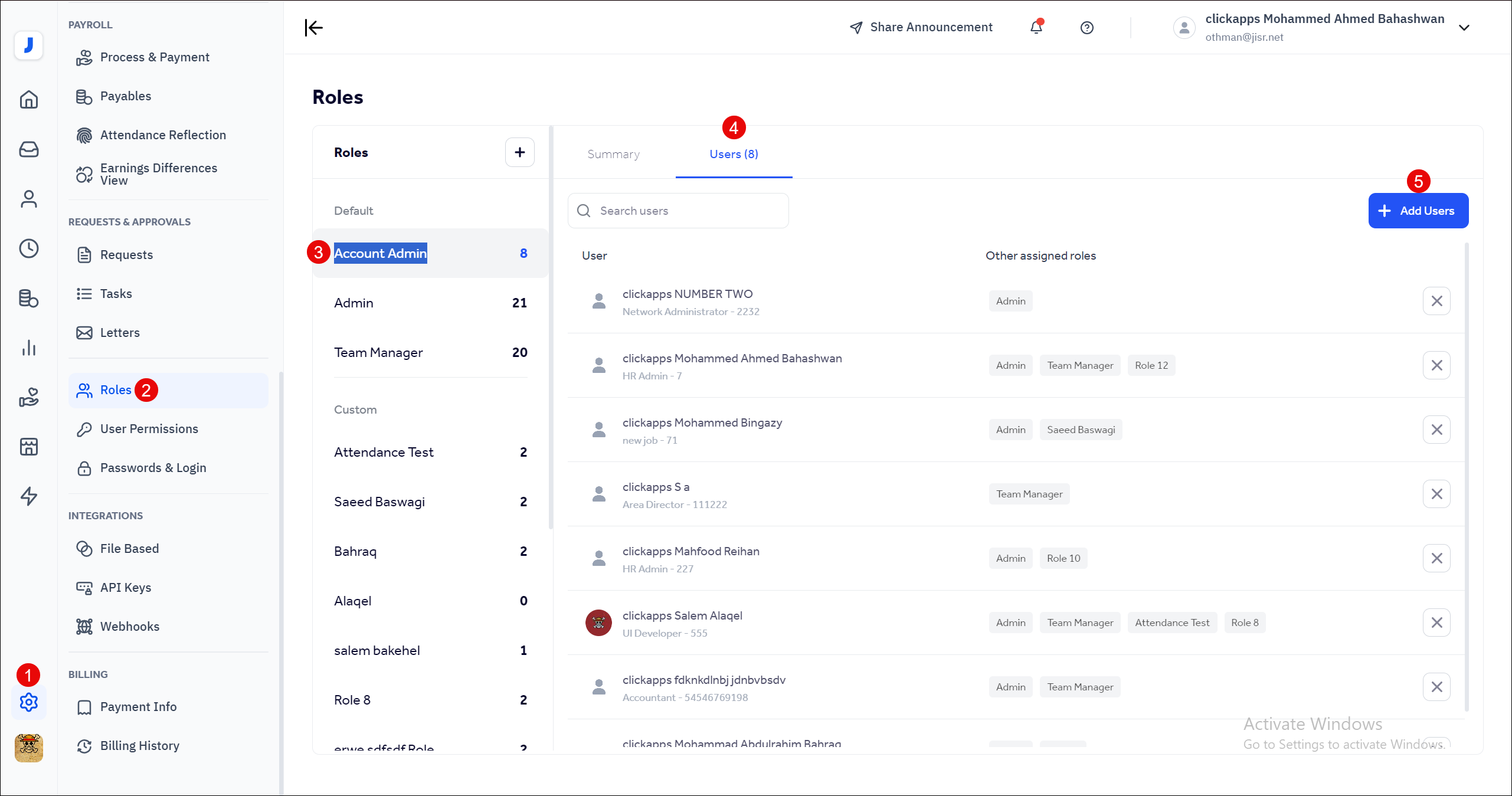 The role of the account admin in subsidiaries – Knowledge base