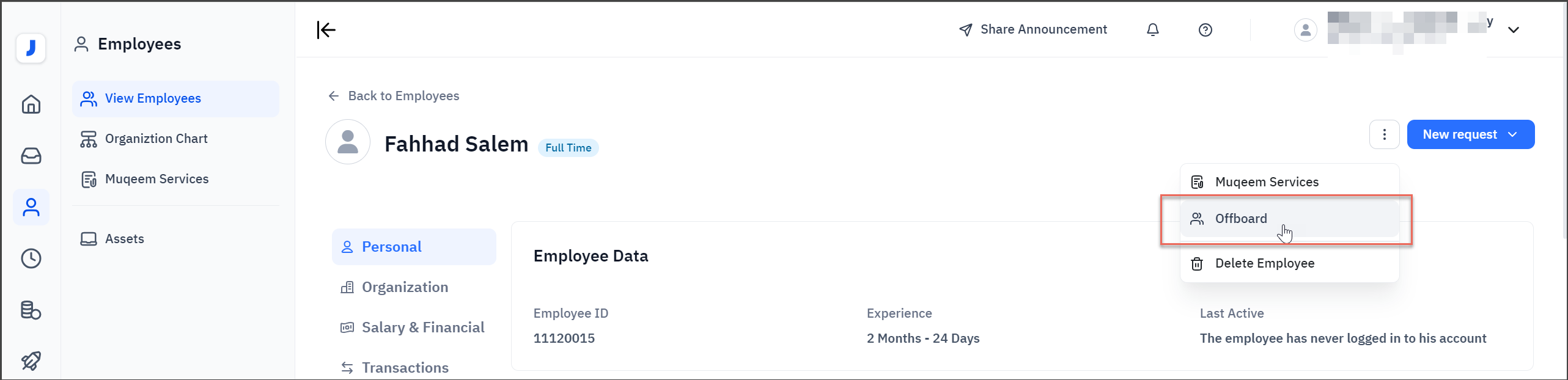 Offboarding Employee – Knowledge base