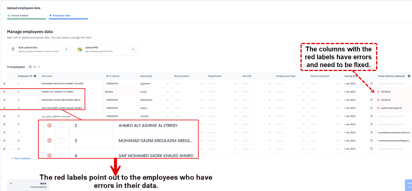Bulk upload employee data for workspace onboarding – Knowledge base