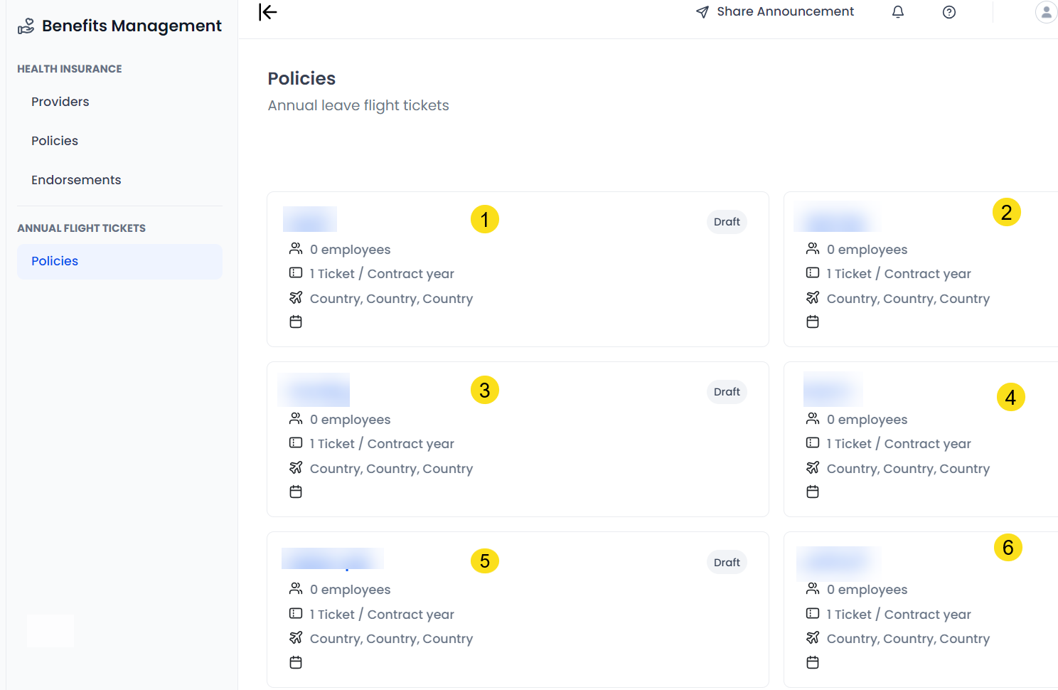 Create Policies for Annual leave Flight Tickets – Knowledge base