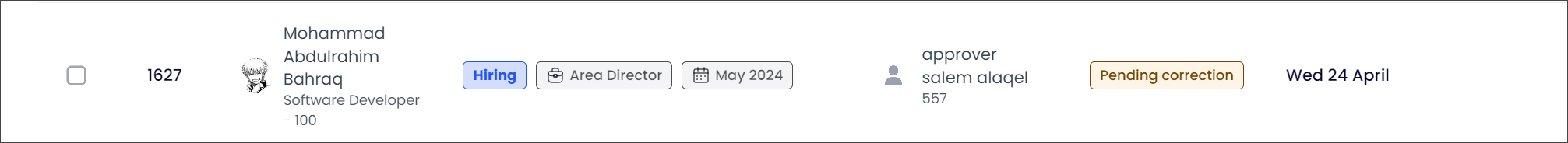 Return requests for correction – Knowledge base