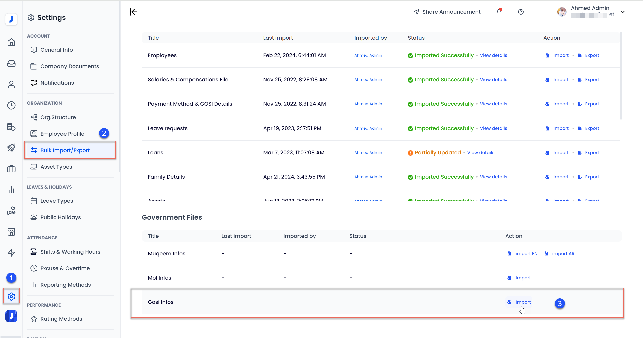 Steps for uploading GOSI file – Knowledge base