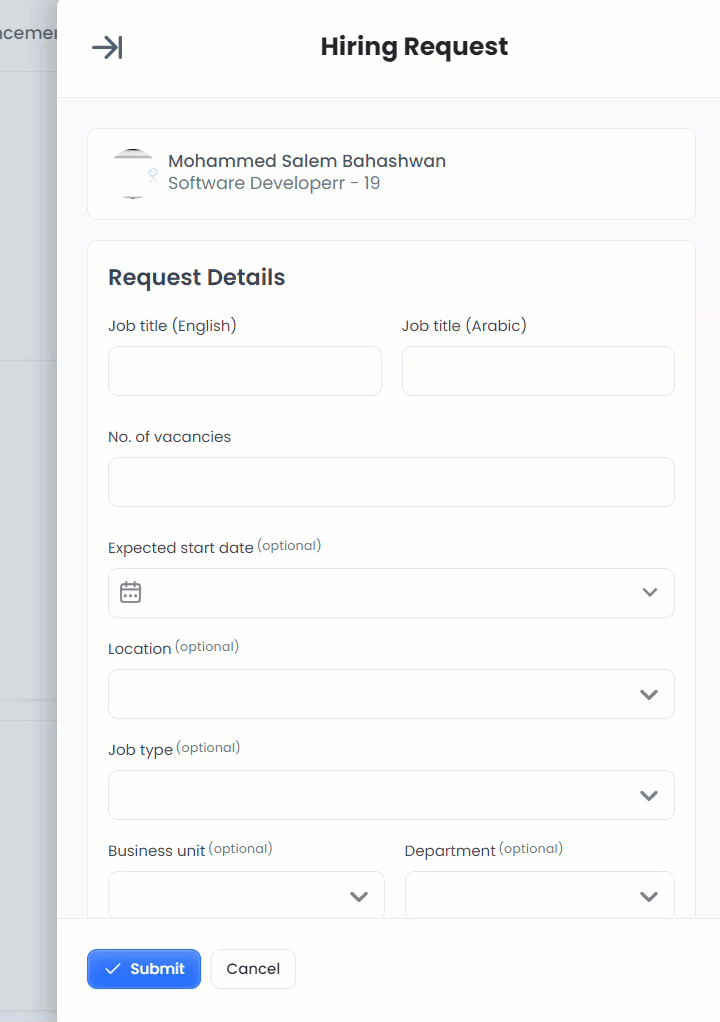 Hiring Requests Management In ATS – Knowledge base