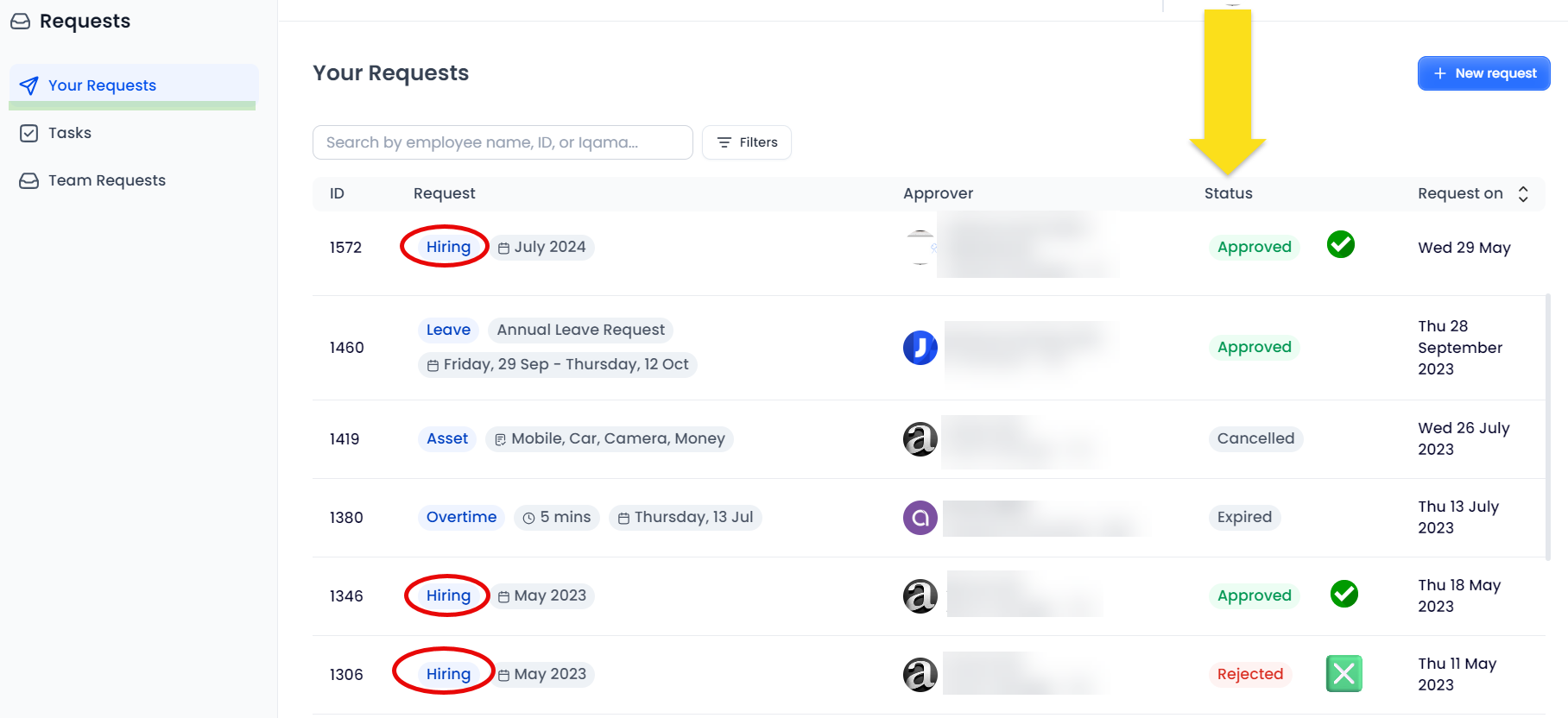 Create & manage hiring requests In ATS – Knowledge base