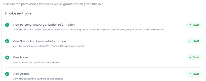 main permissions – Knowledge base