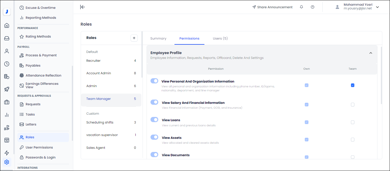 main permissions – Knowledge base