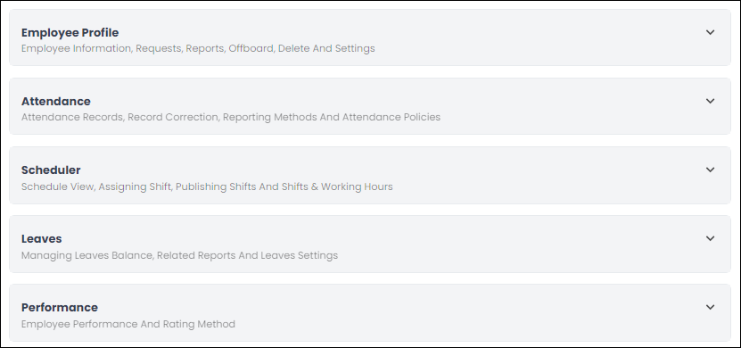 main permissions – Knowledge base