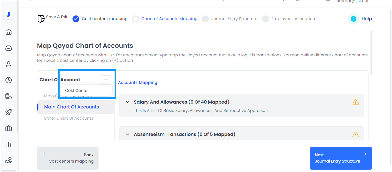 Qoyod chart of Accounts Mapping – Knowledge base