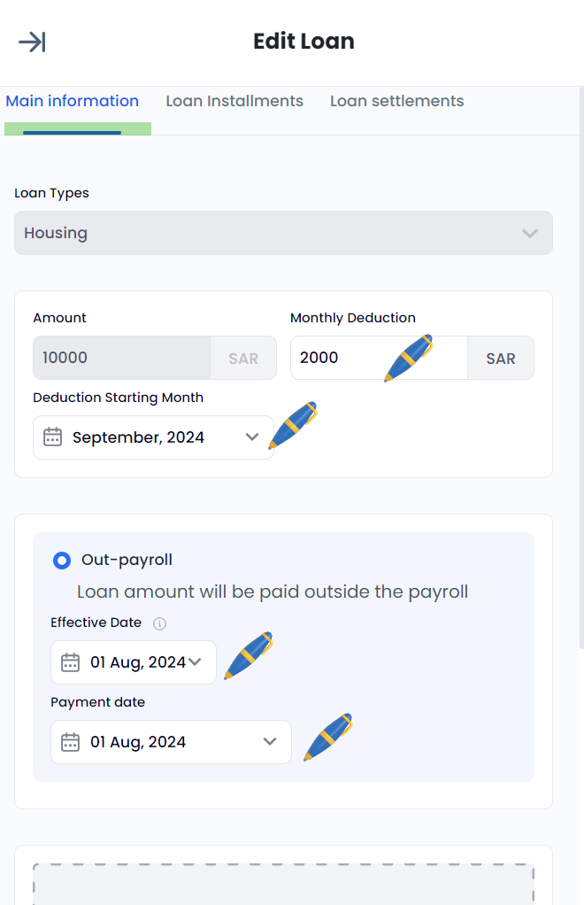 Review or edit the basic information of the loans – Knowledge base