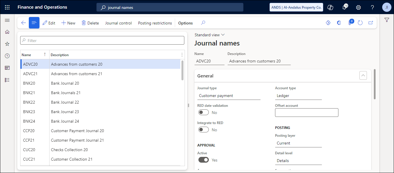 MS Dynamics Finance & Operation Journal Entry Structure on Jisr – Knowledge base