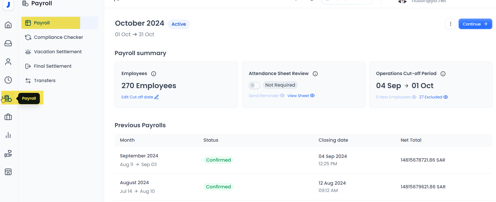 Overview of the payroll interface – Knowledge base