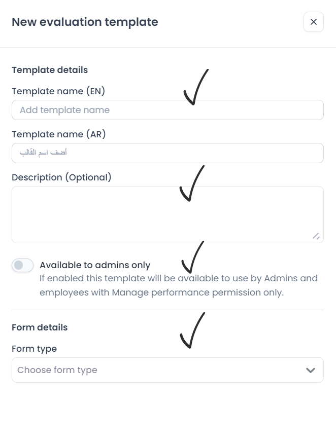Create Evaluation Form Templates – Knowledge base