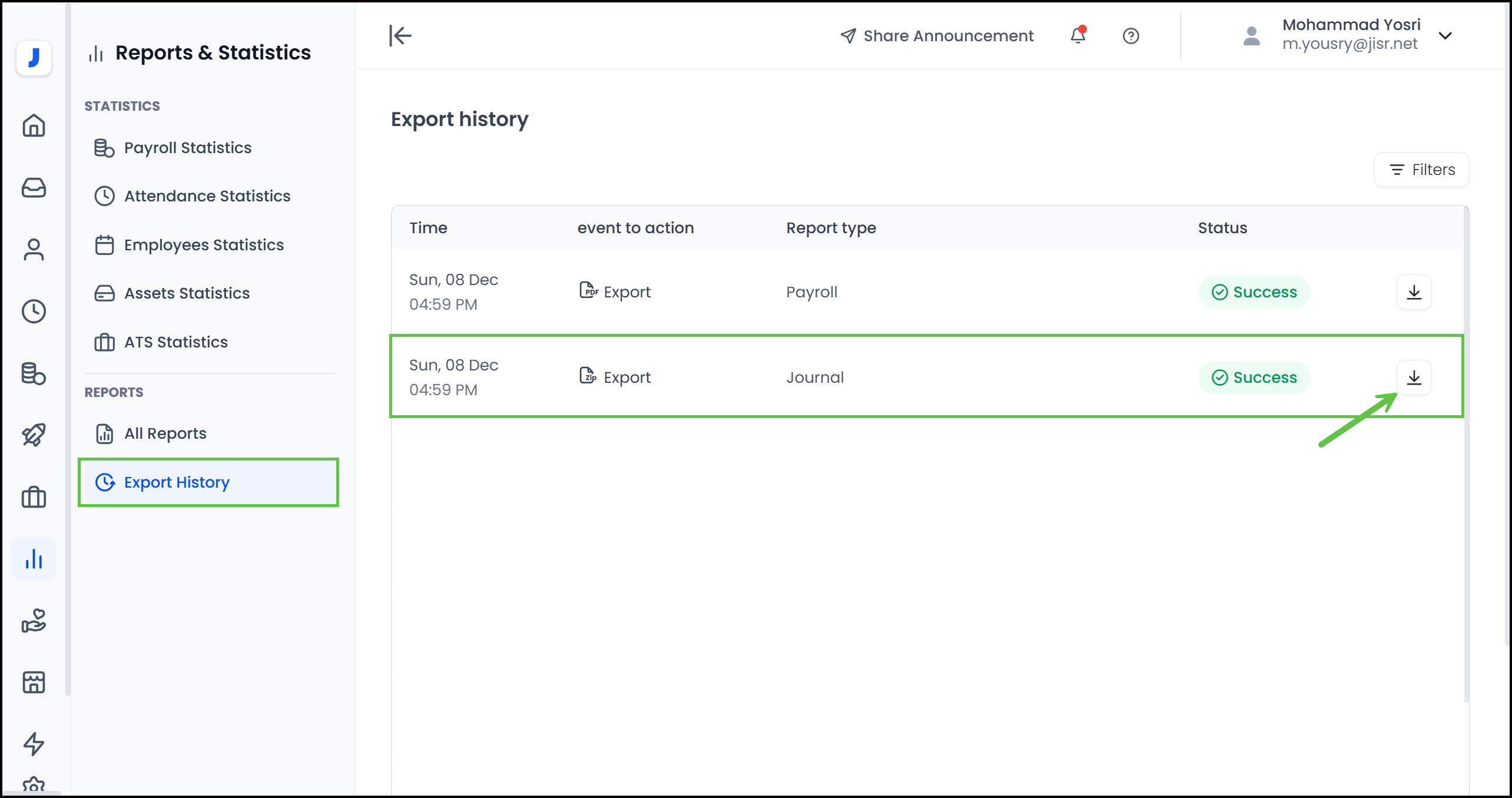 Export Journals Entries to Excel Sheet – Knowledge base