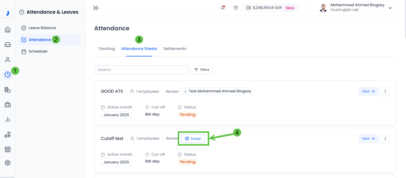 How to assign attendance sheet approval employee for each payroll? – Knowledge base