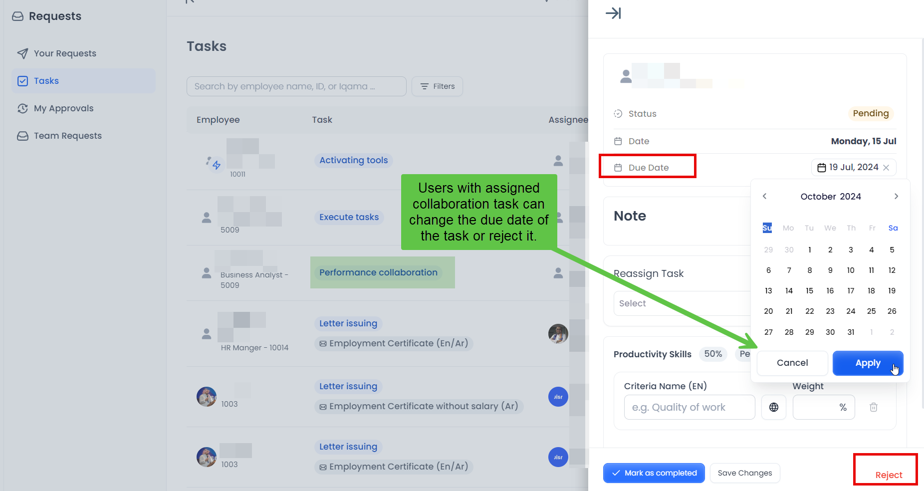 Create a Performance Evaluation form: Adding Employees and Criteria – Knowledge base
