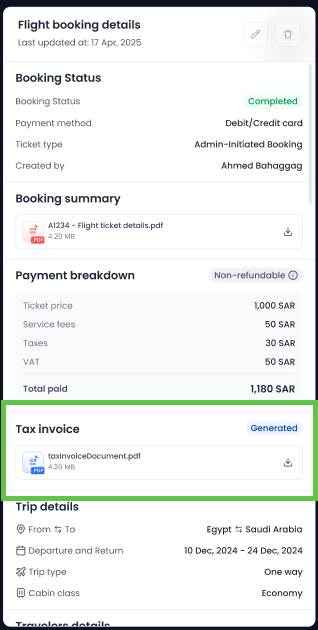 How to get tax invoices for flight ticket payments made through ...