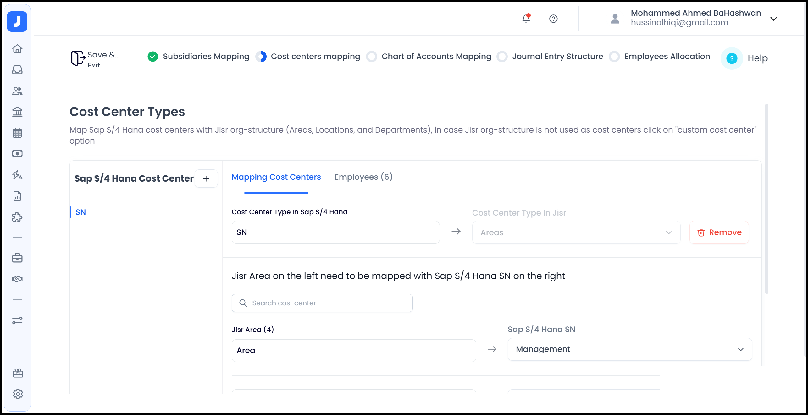 Cost centers setup & Mapping (SAP S/4HANA) – Knowledge base