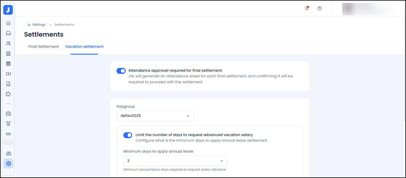 Vacation Settlements – Knowledge base