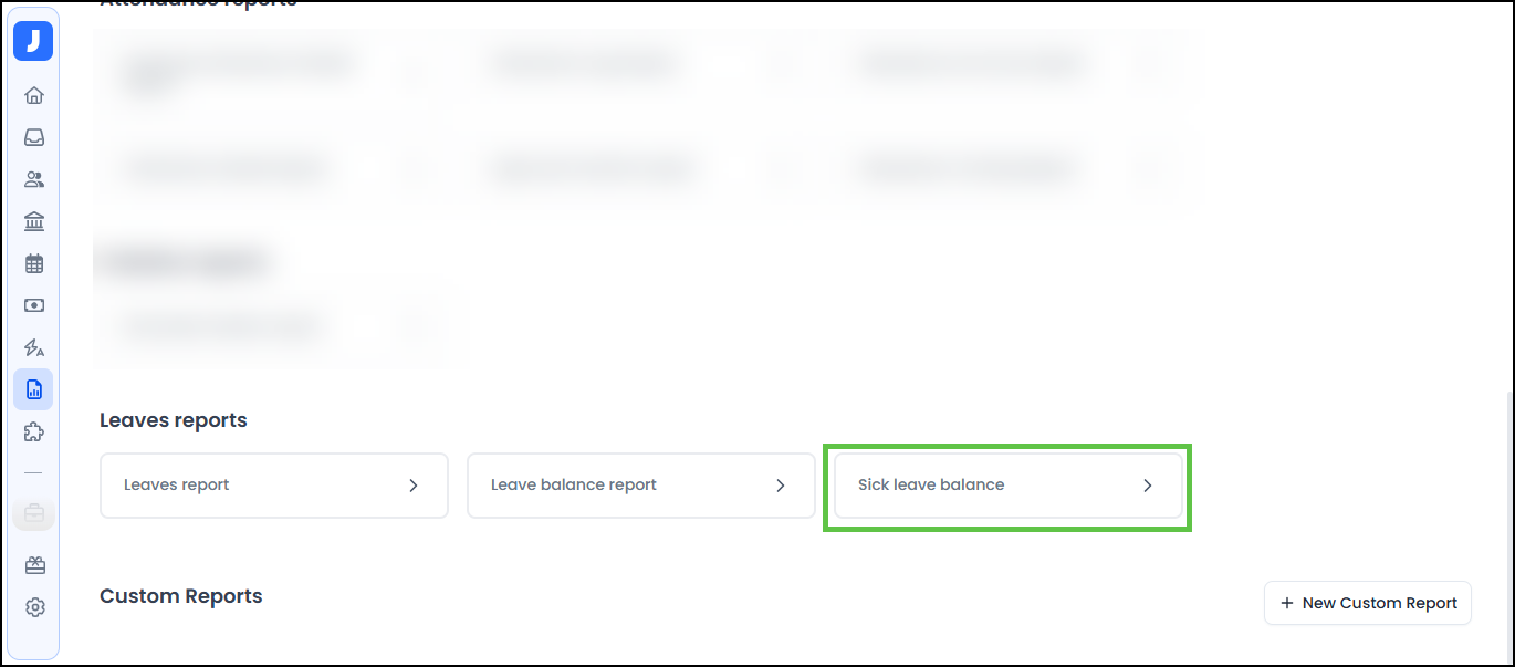 Sick leave balance reports – Knowledge base