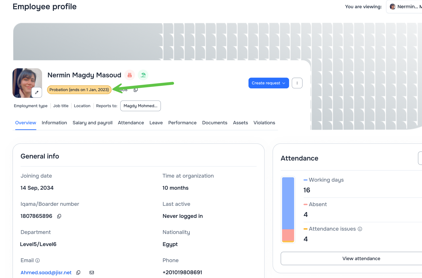 Employee Status – Knowledge base